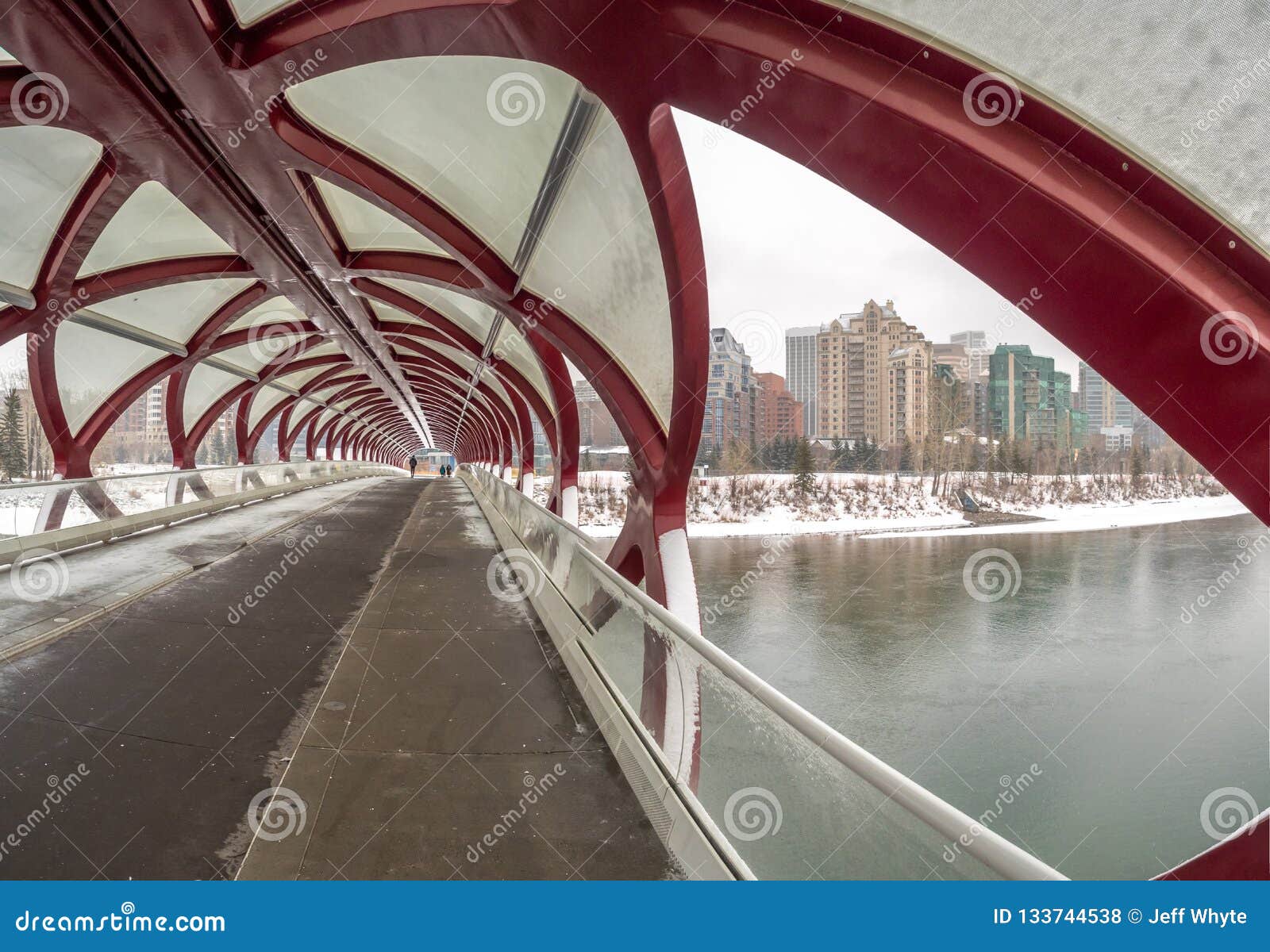 Pedestrian Bridge, Calgary, Alberta Editorial Stock Photo - Image of ...