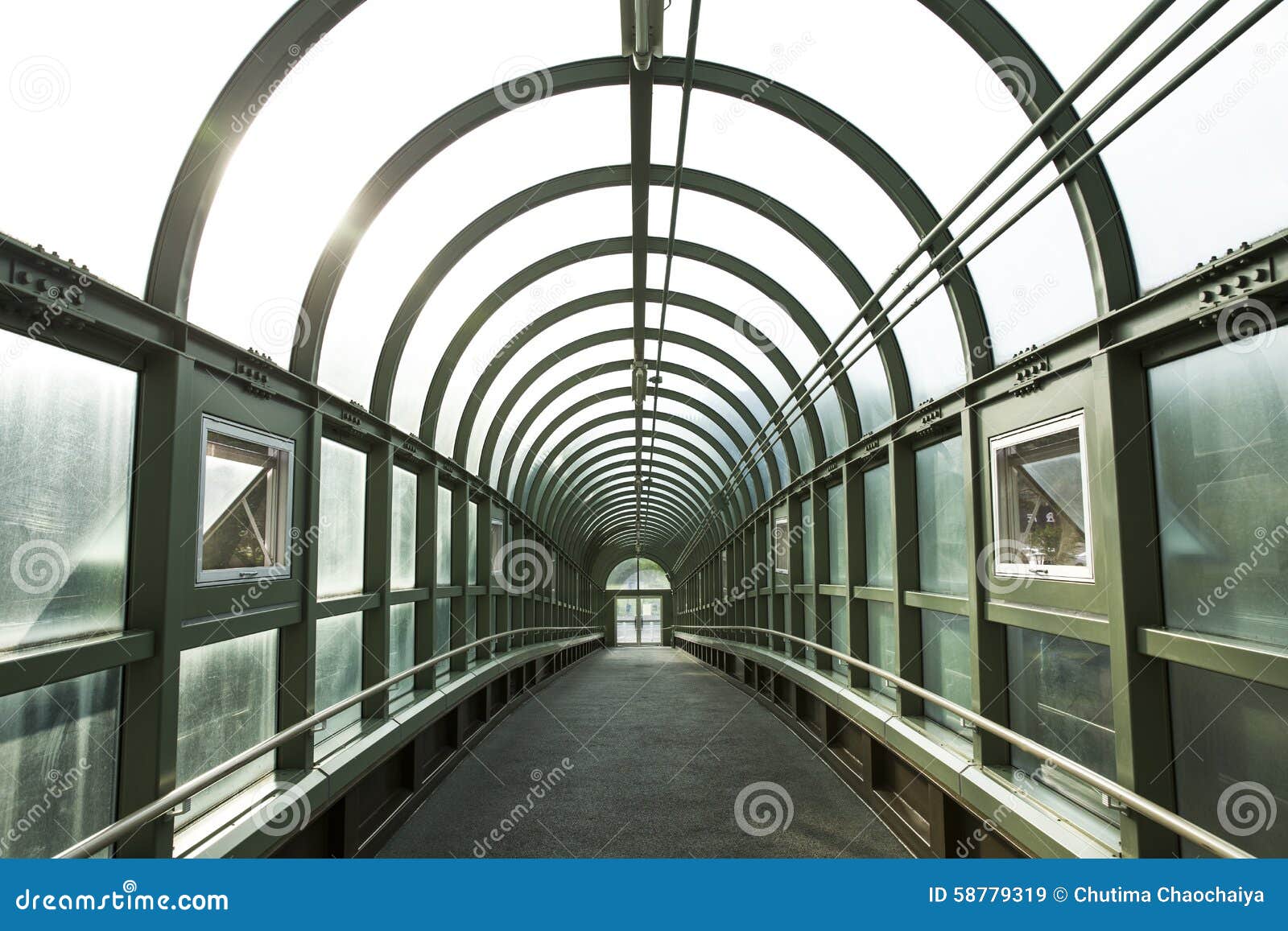 Pedestrian Bridge for Crossing a Railway Stock Image - Image of urban ...