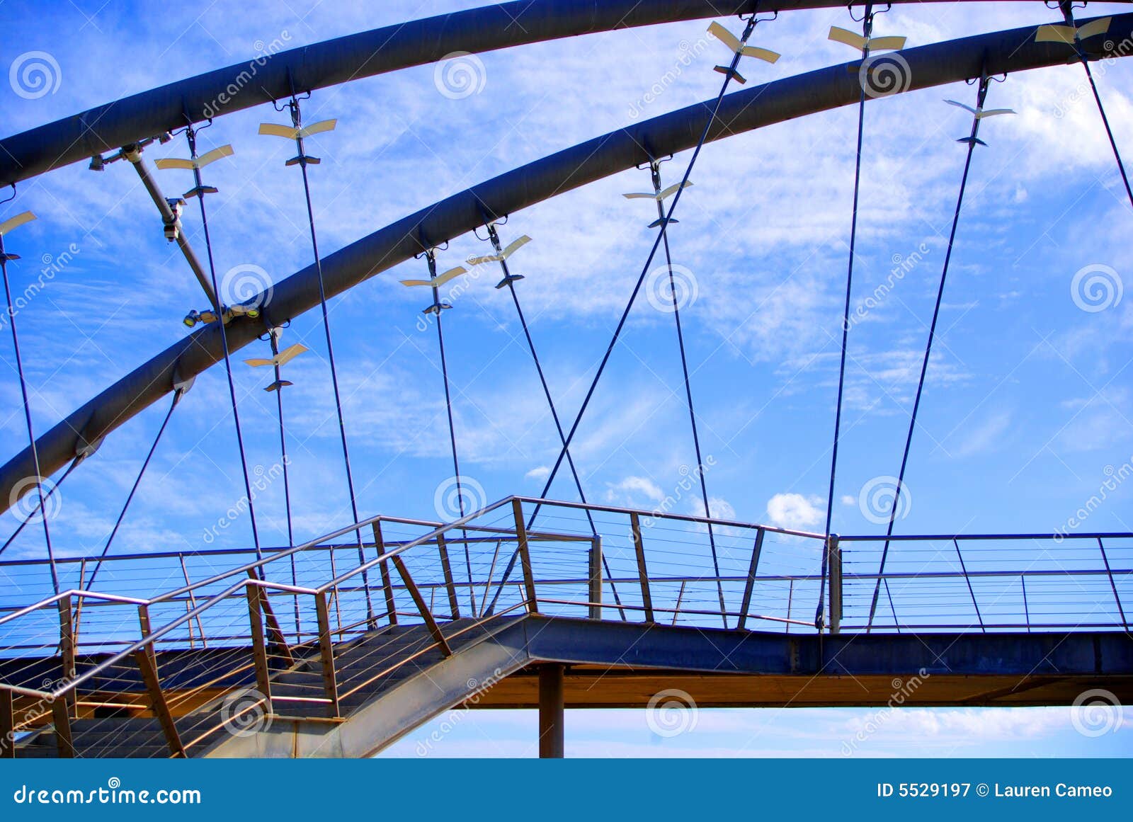 Pedestrian Bridge at Frankston Stock Image - Image of stairs, bridge ...