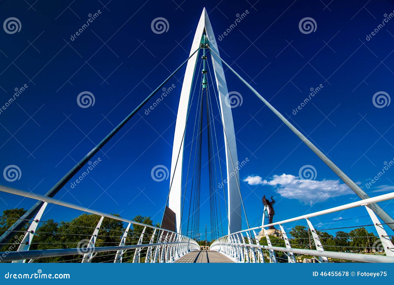 Pedestrian bridge stock photo. Image of arch, pedestrian - 46455678