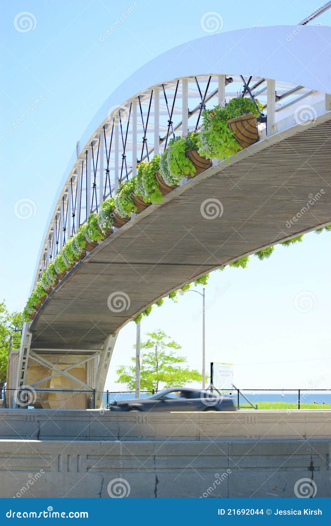 Pedestrian Bridge Over Highway Stock Photo - Image of plans ...