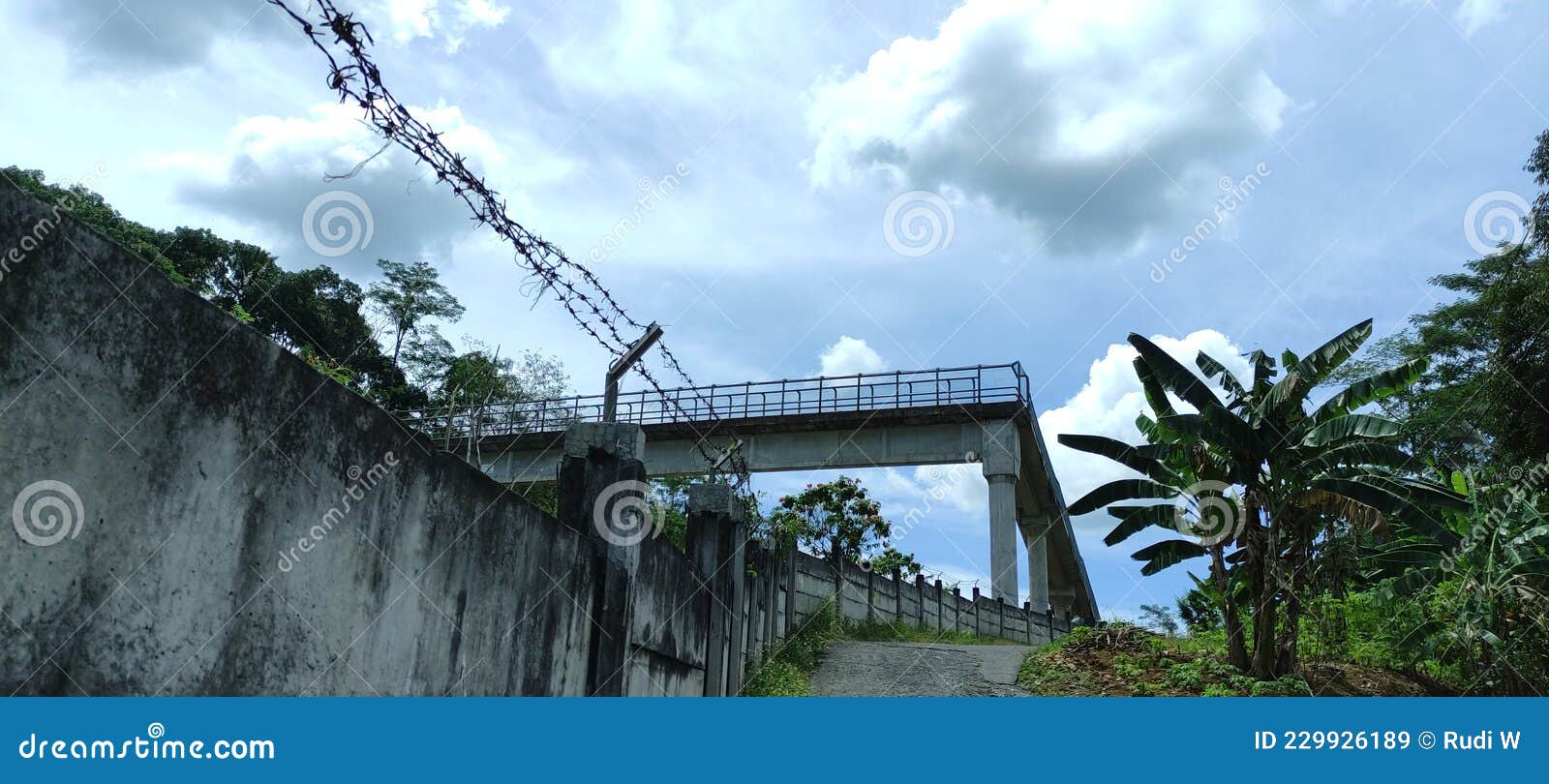 Pedestrian Bridge Over the Highway Stock Image - Image of road ...