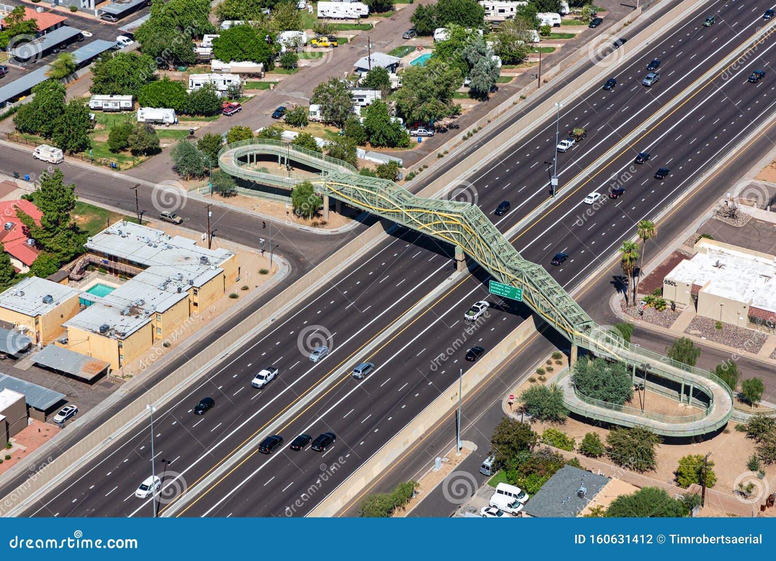 Pedestrian Bridge Over Freeway Stock Photos - Download 75 Royalty Free ...