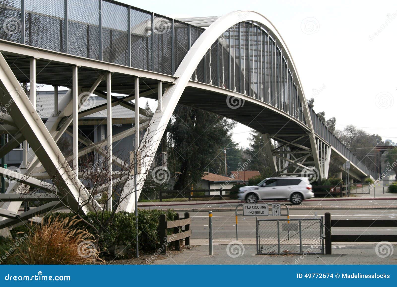 Pedestrian bridge stock photo. Image of crossway, crosswalk - 49772674