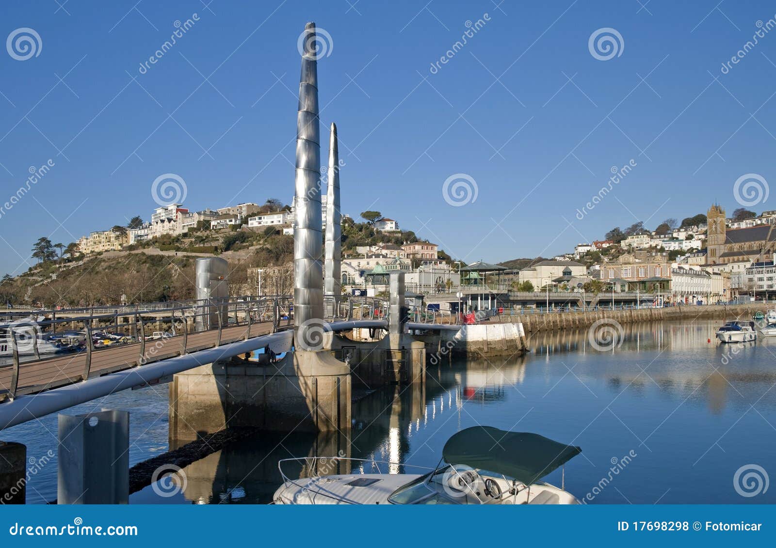 Old Pedestrian Pontoon-bridge Stock Image | CartoonDealer.com #25454593