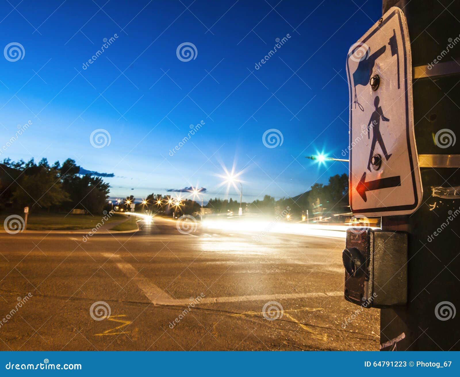 Pedestrian Button and Traffic Stock Image - Image of city, sidewalk ...
