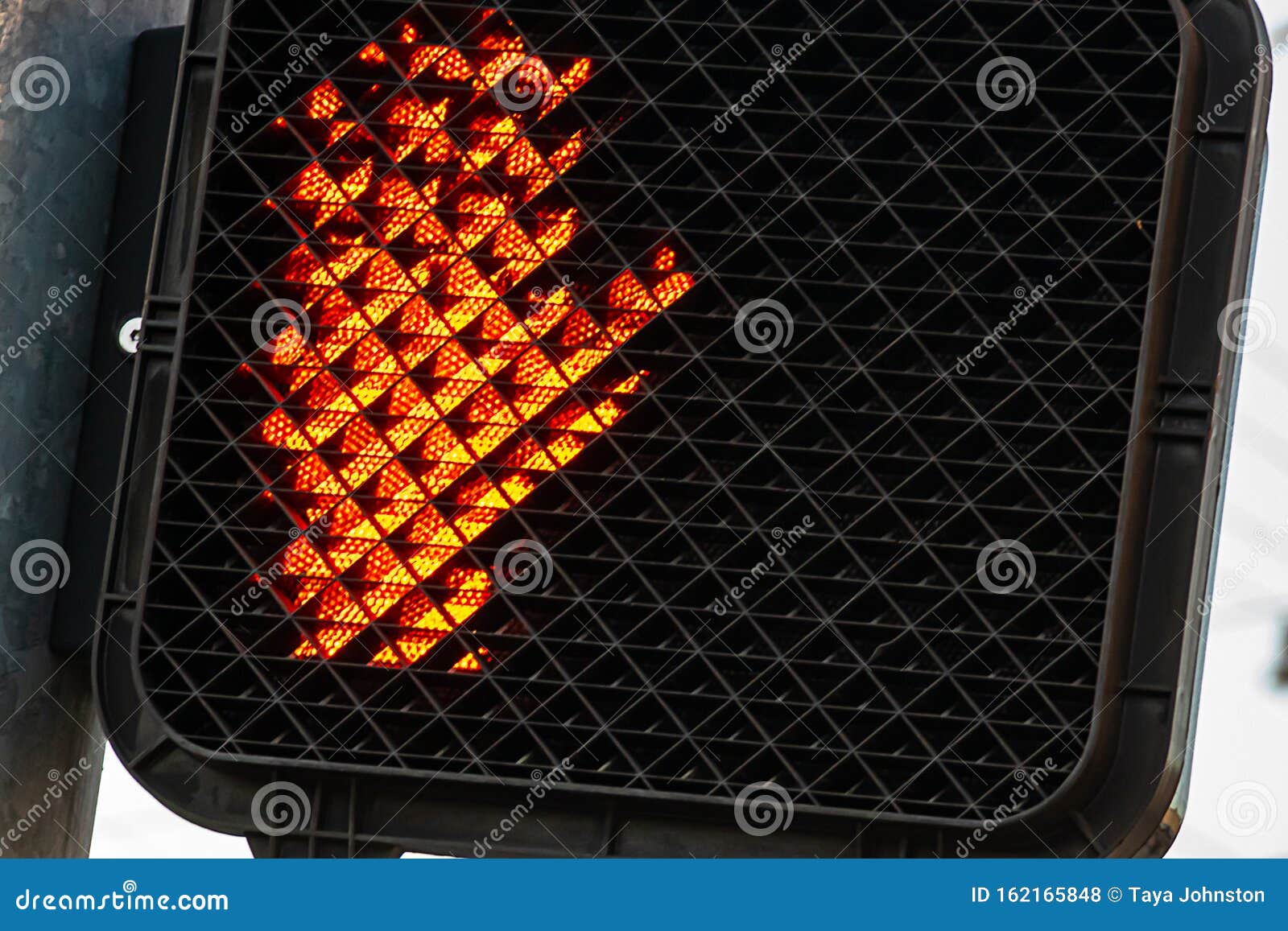 A Pedestrian Cossing Light Indicating Do Not Walk, by Red Hand Stock ...