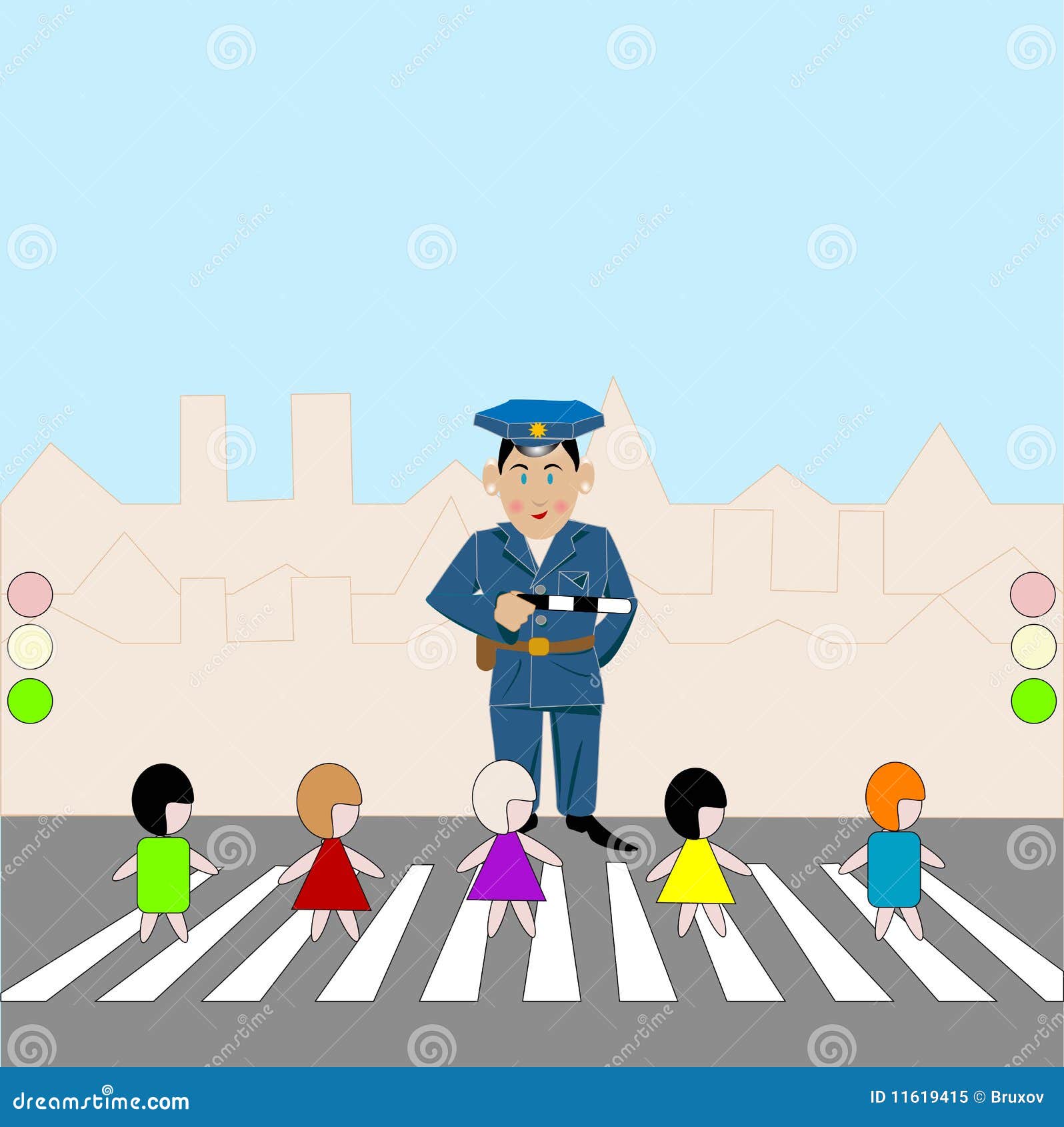 Pedestrian Crossing Sign Cartoon Vector | CartoonDealer.com #23299551