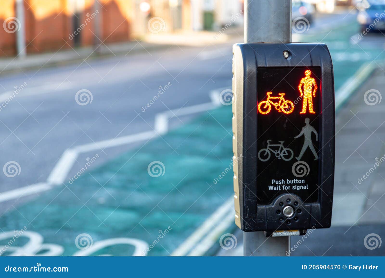A Pedestrian Crossing Button Showing a Red Light To Indicate Do Not ...
