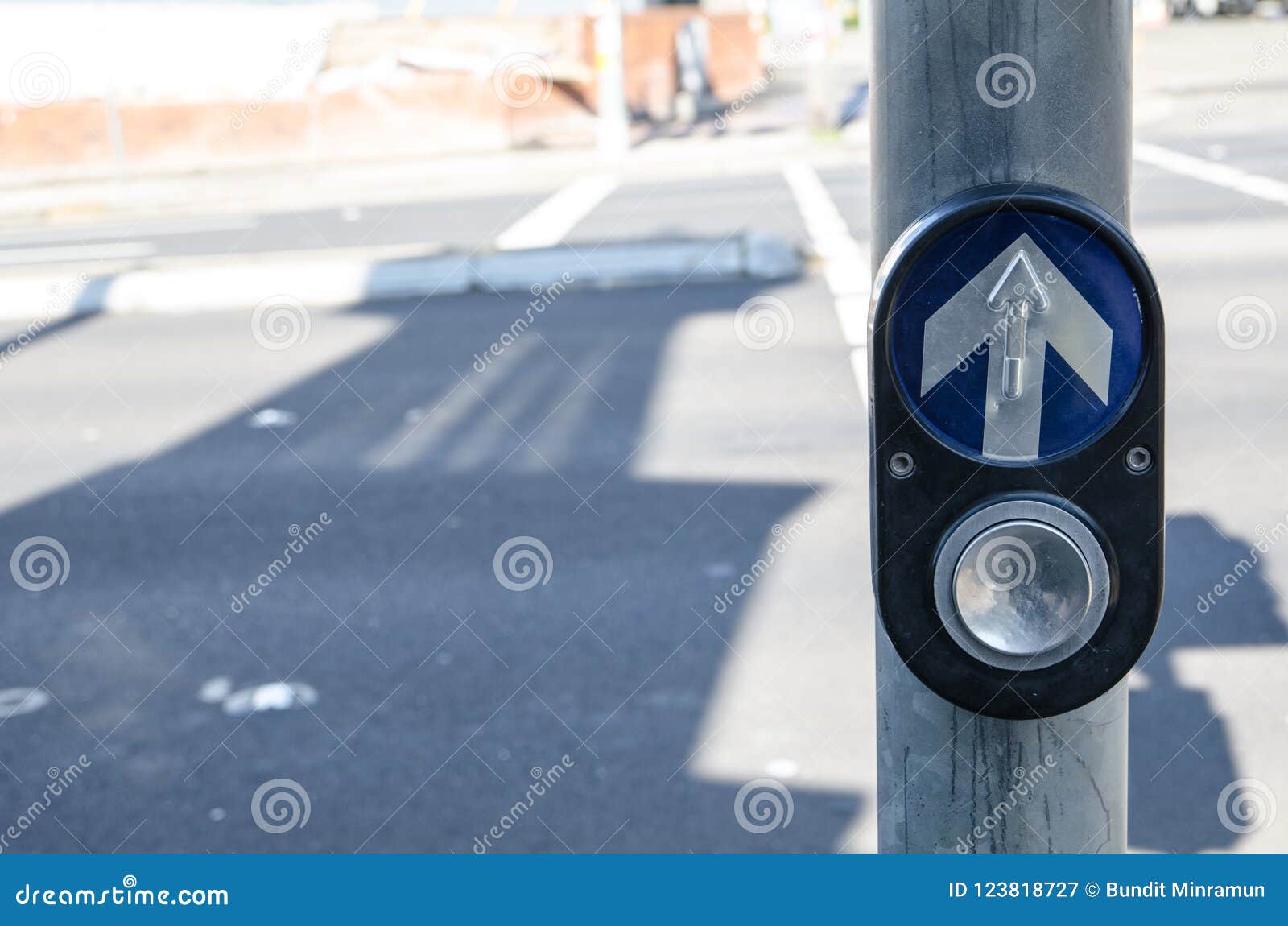 Pedestrian Crossing Control Button Australia. Stock Image - Image of ...