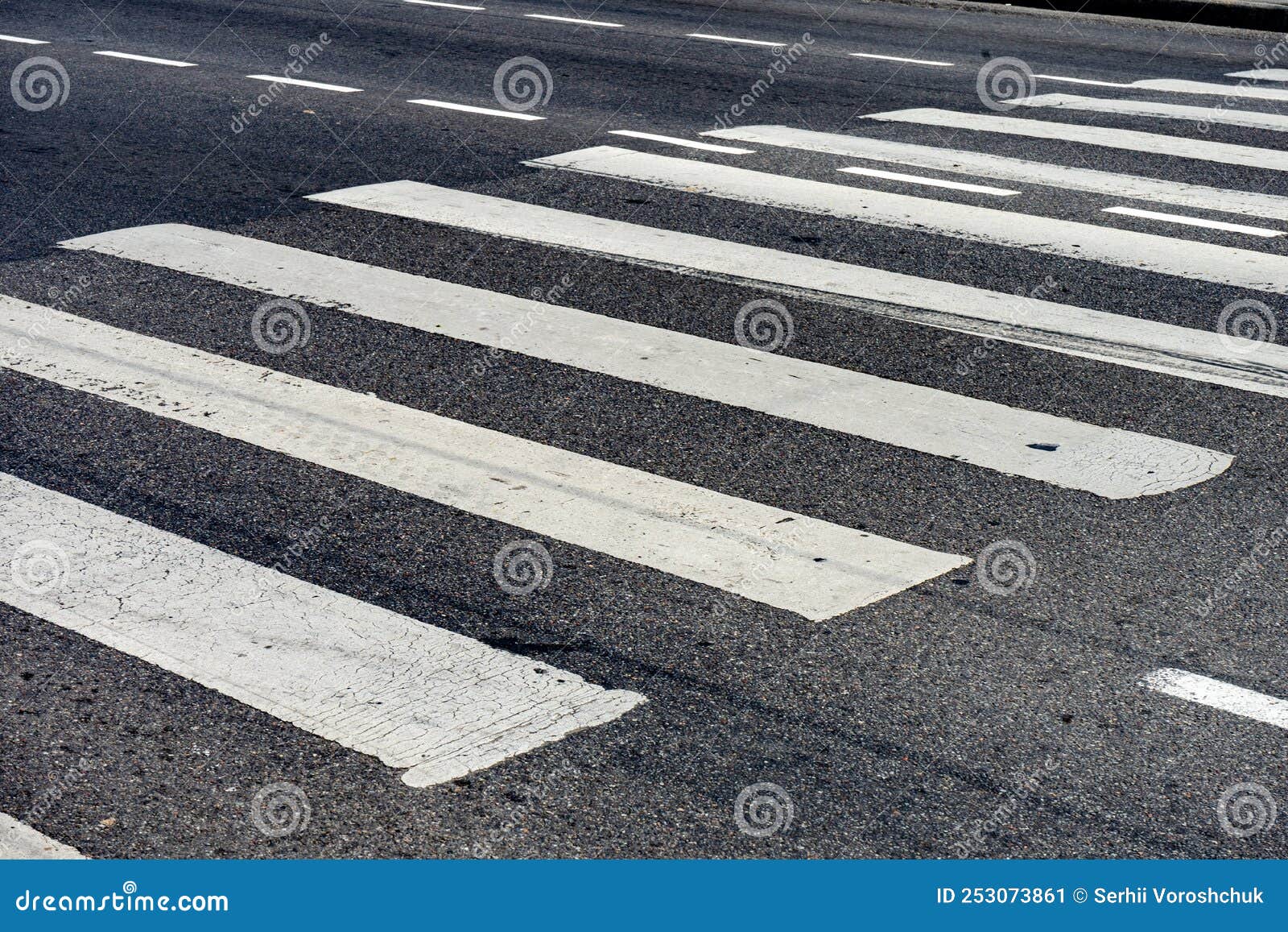 Pedestrian Crossing Over an Asphalt Road in the City Stock Image ...