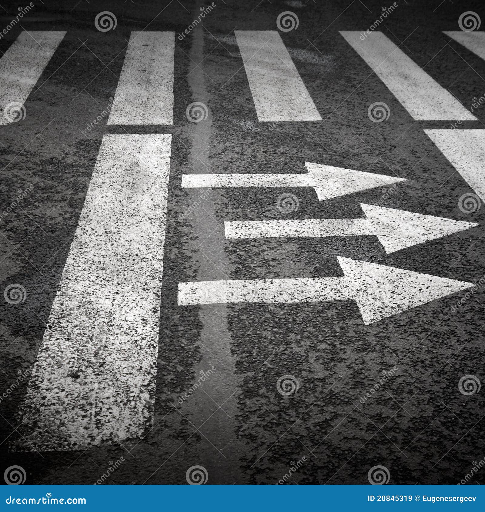Pedestrian Crossing with Road Marking Stock Image - Image of asphalt ...