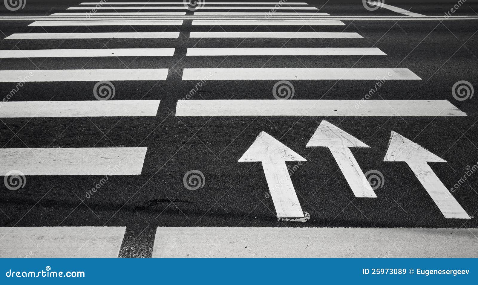 Pedestrian Crossing with Road Marking Stock Image - Image of forward ...