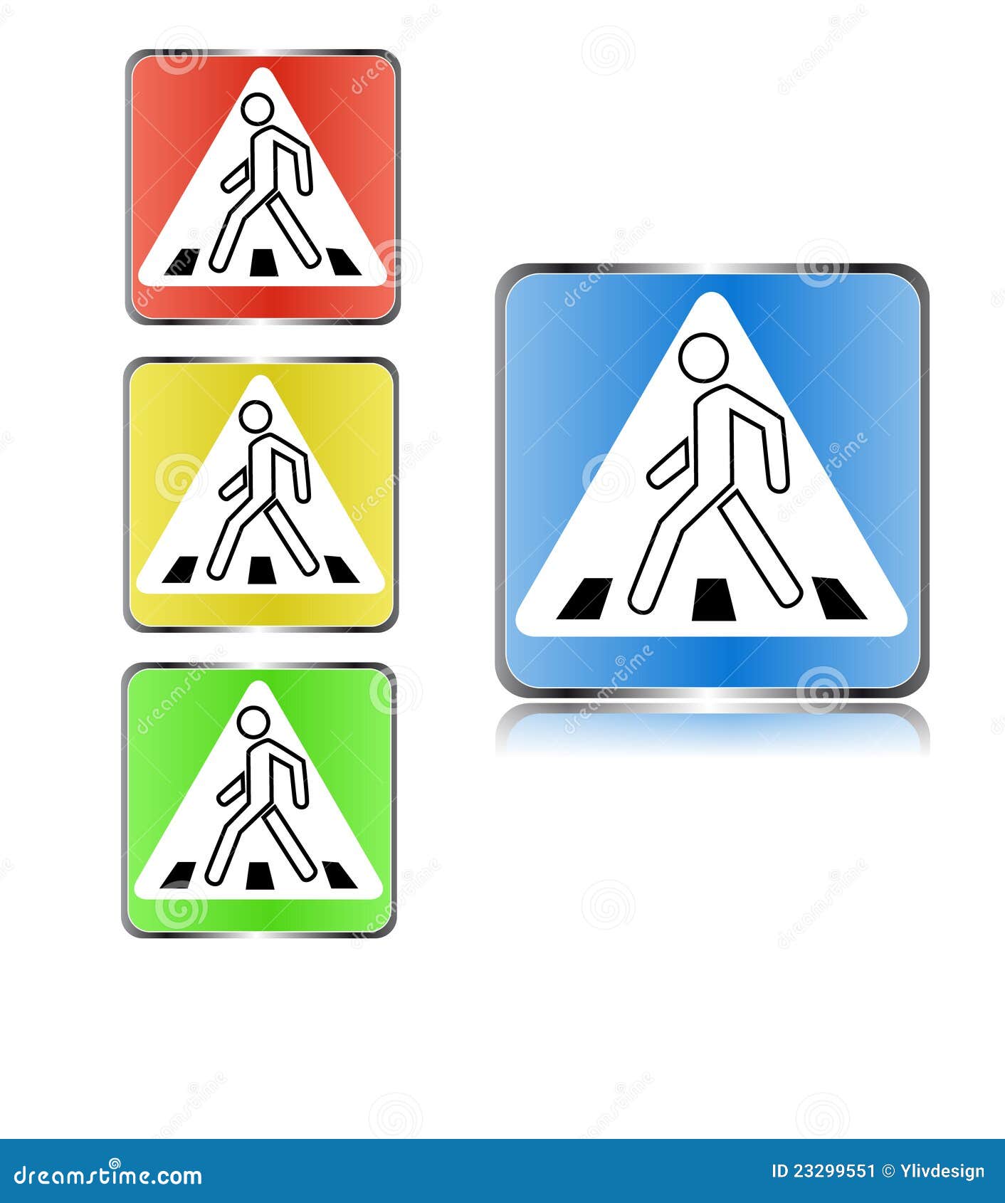 Pedestrian Crossing Sign Cartoon Vector | CartoonDealer.com #23299551