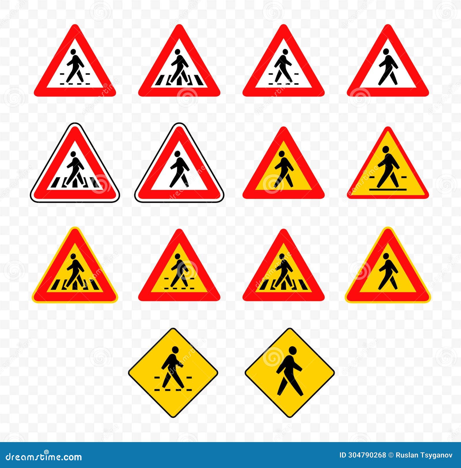 Pedestrian Crossing Sign Vector Design Stock Illustration ...