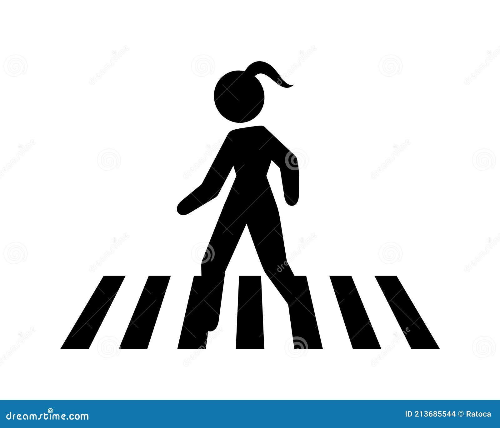 Pedestrian crossing symbol stock vector. Illustration of footpath ...