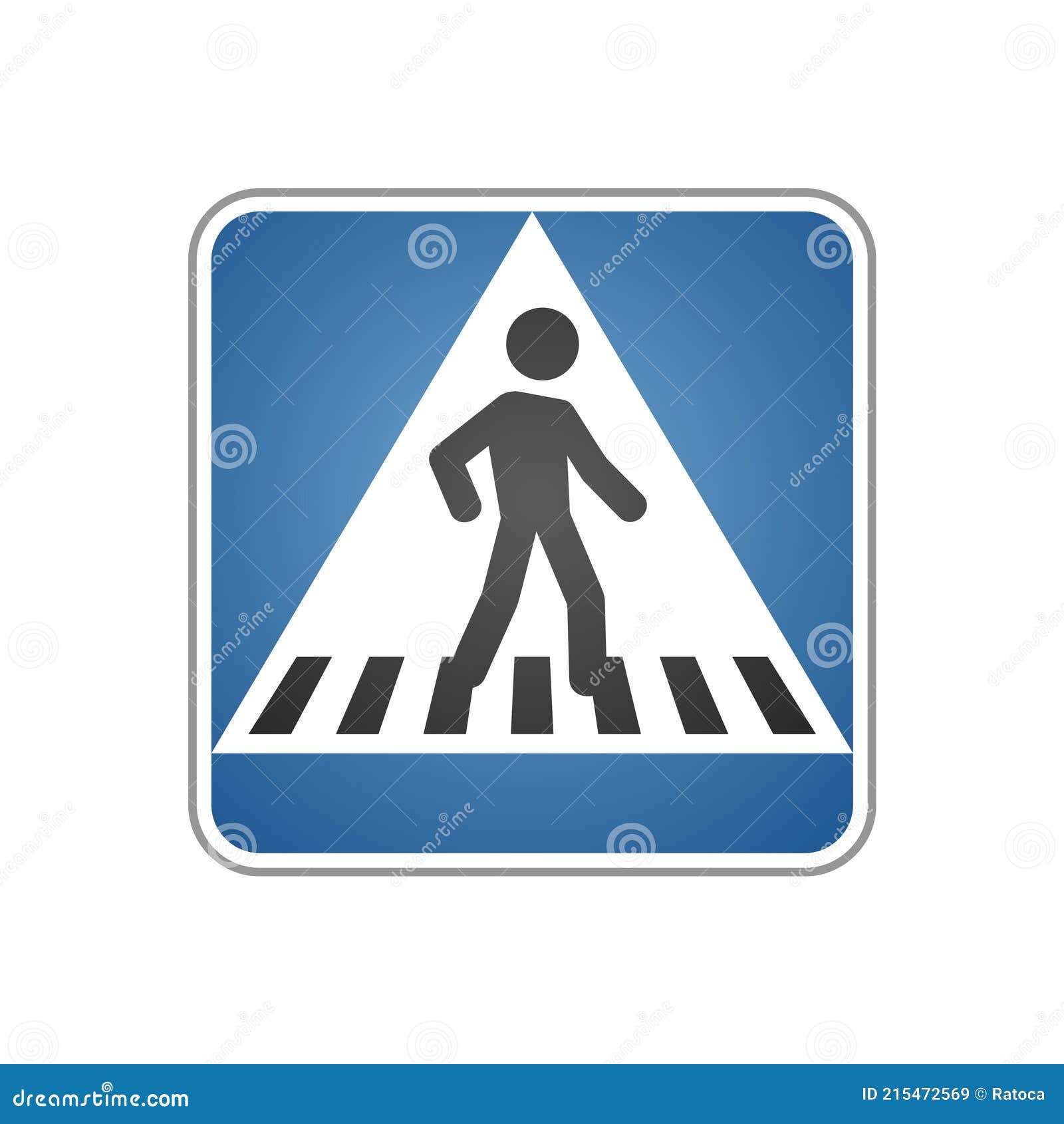 Pedestrian crossing symbol stock vector. Illustration of traffic ...