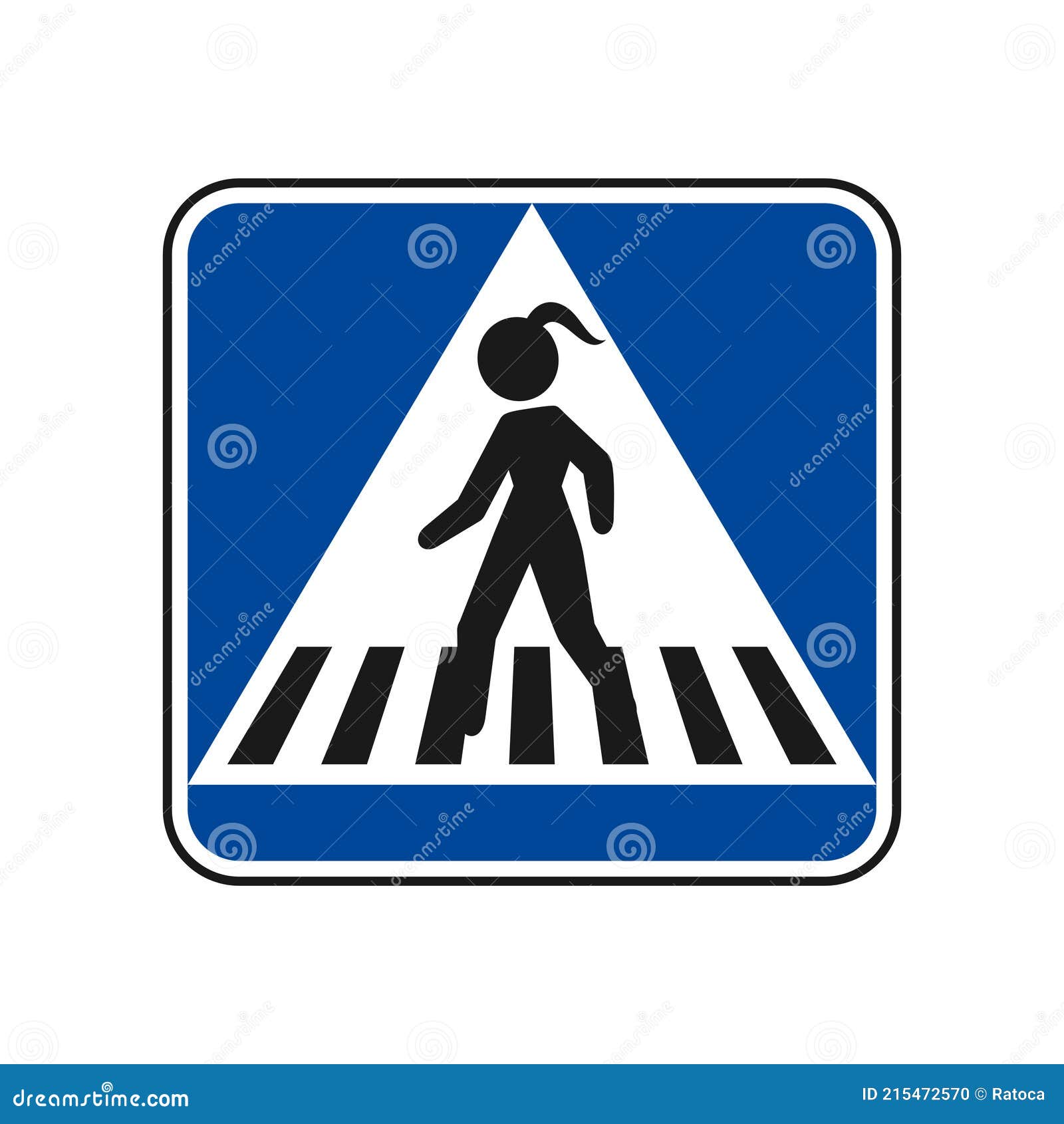 Pedestrian crossing symbol stock vector. Illustration of outdoor ...