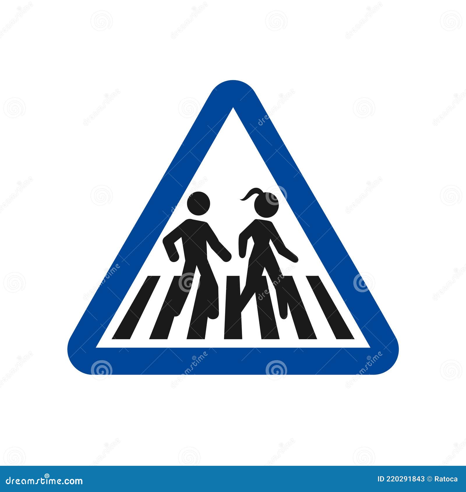 Pedestrian crossing symbol stock vector. Illustration of vector - 220291843
