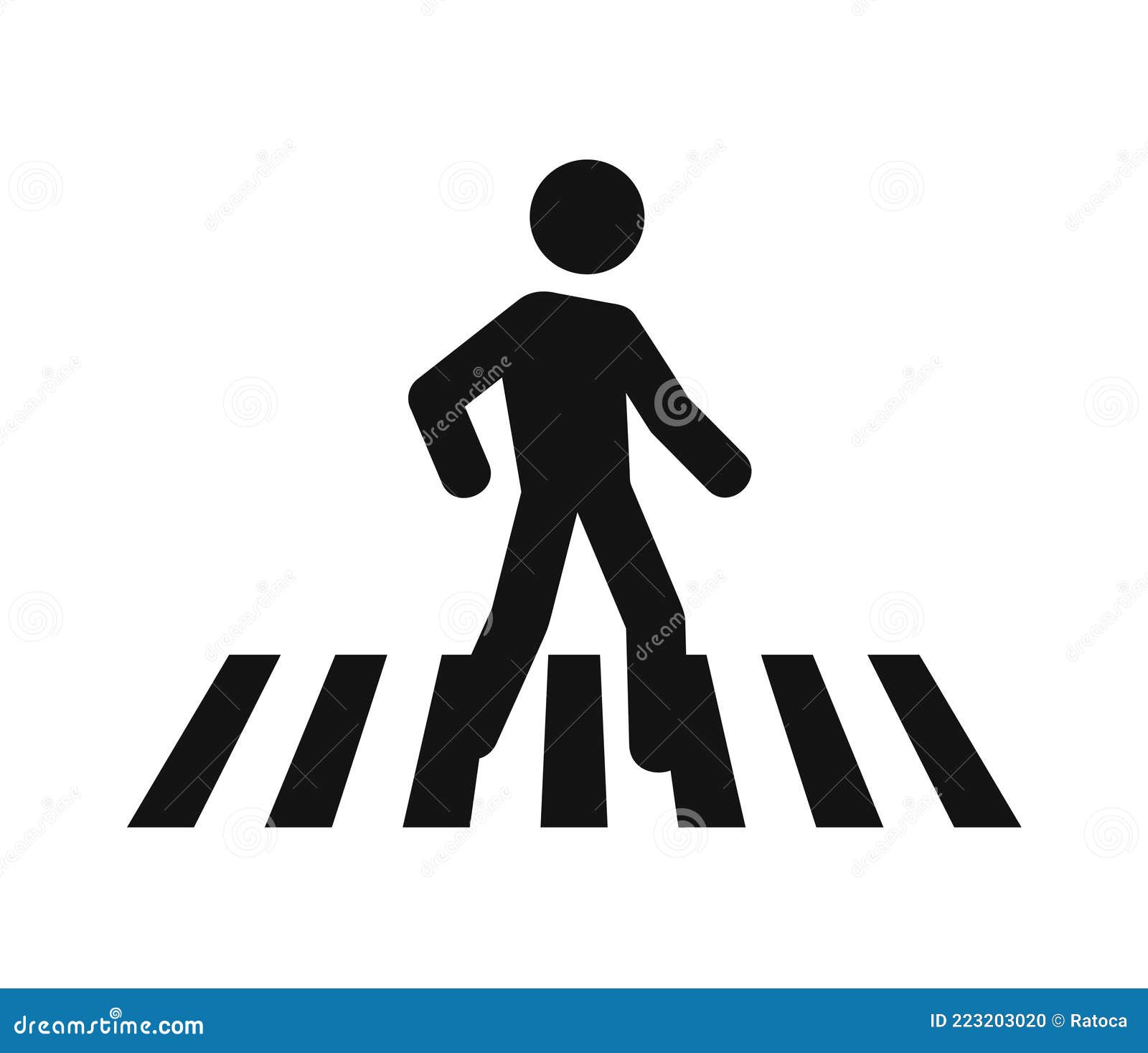 Pedestrian crossing symbol stock vector. Illustration of pictogram ...