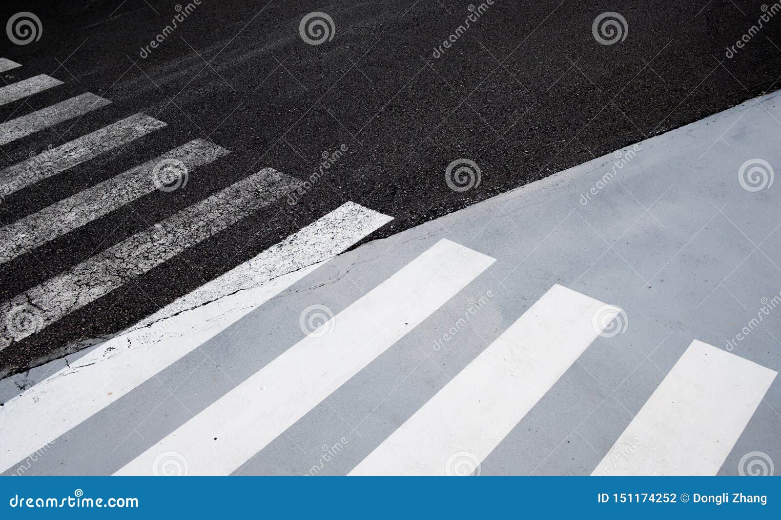 Pedestrian Crossing with a Tilt Angle. the Concept of Urban Life ...