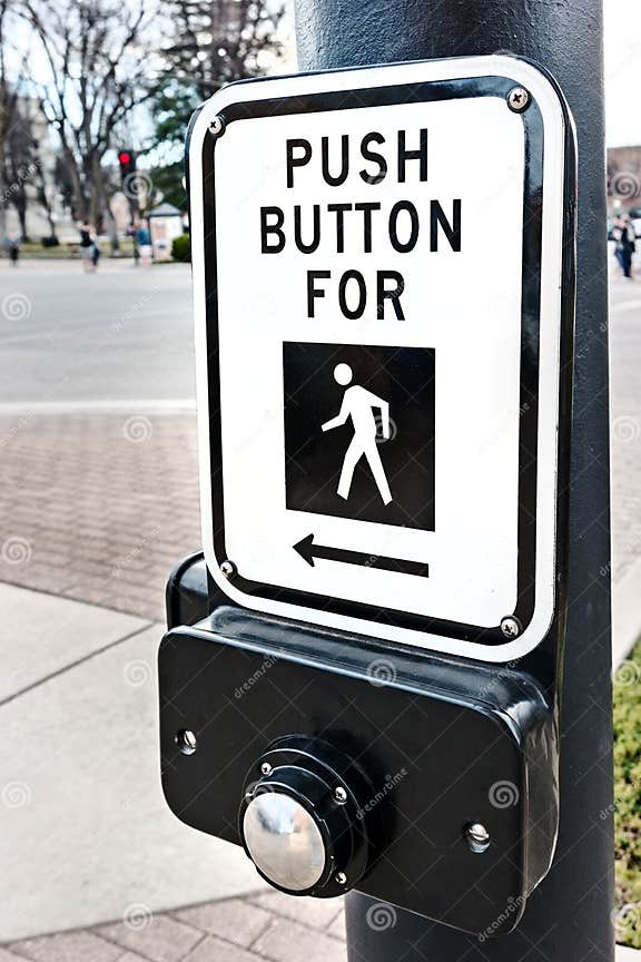 Pedestrian Crosswalk Button Stock Photo - Image of abstract, background ...