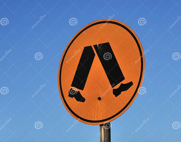 Pedestrian crosswalk sign stock image. Image of sign - 17030283