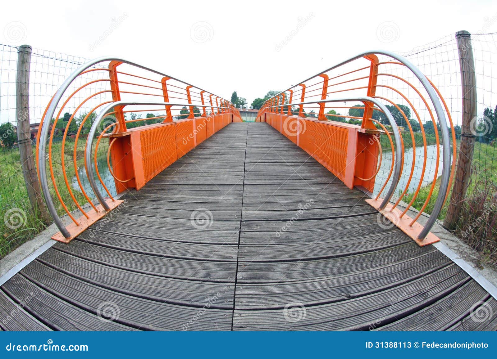 Pedestrian cycle bridge stock image. Image of protection - 31388113
