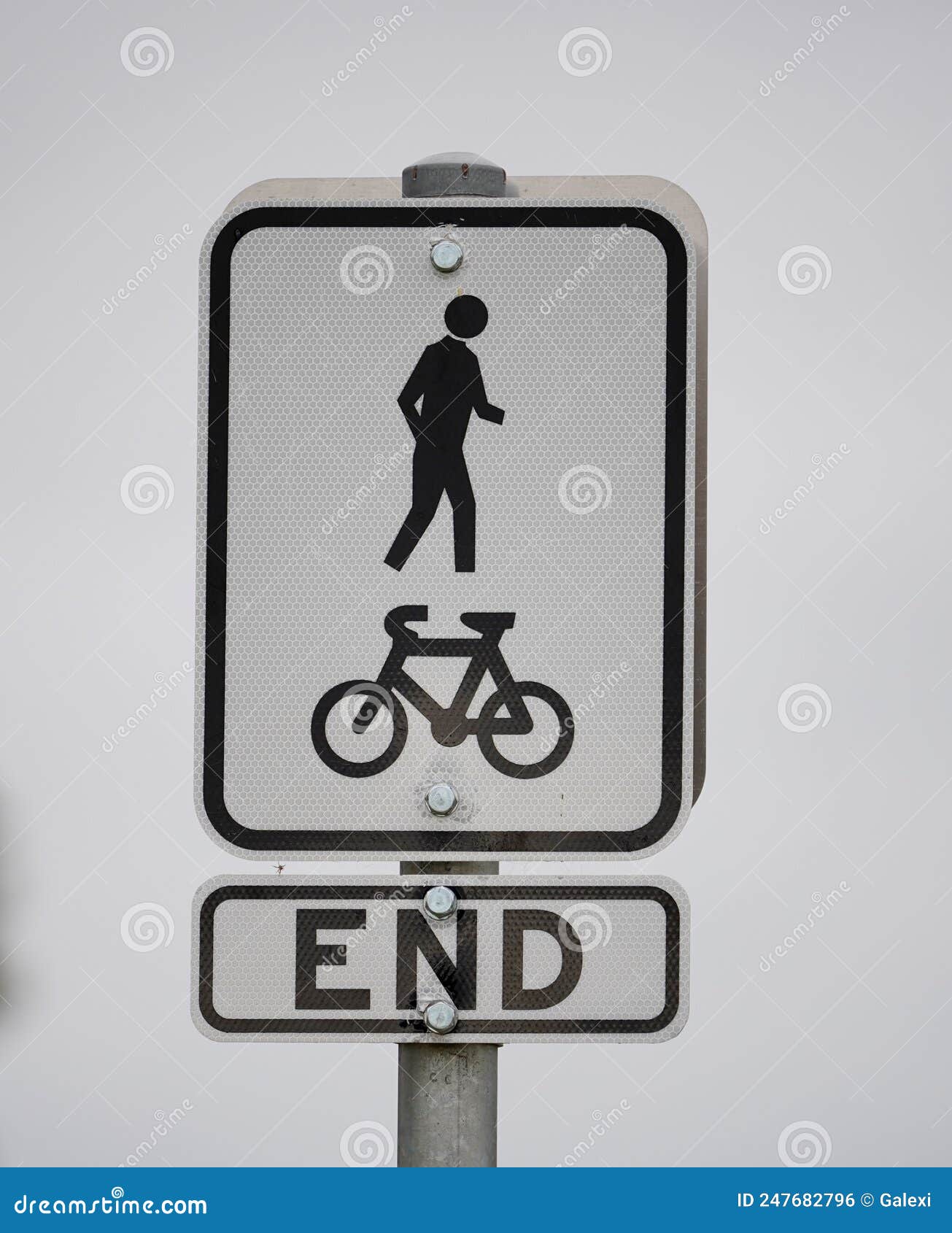 Pedestrian and Cyclist Shared Path Sign Stock Photo - Image of sidewalk ...