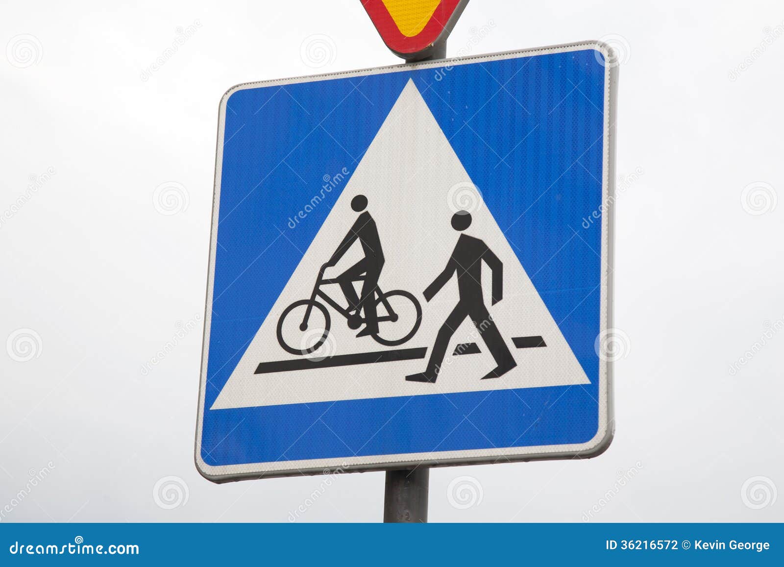 Pedestrian Cyclist Sign Stock Photos - Download 964 Royalty Free Photos