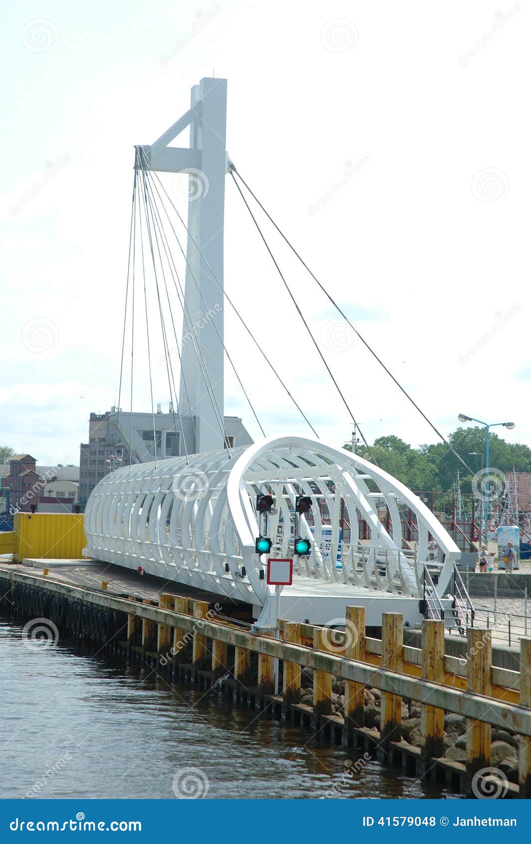 Pedestrian drawbridge stock photo. Image of outdoor, travel - 41579048