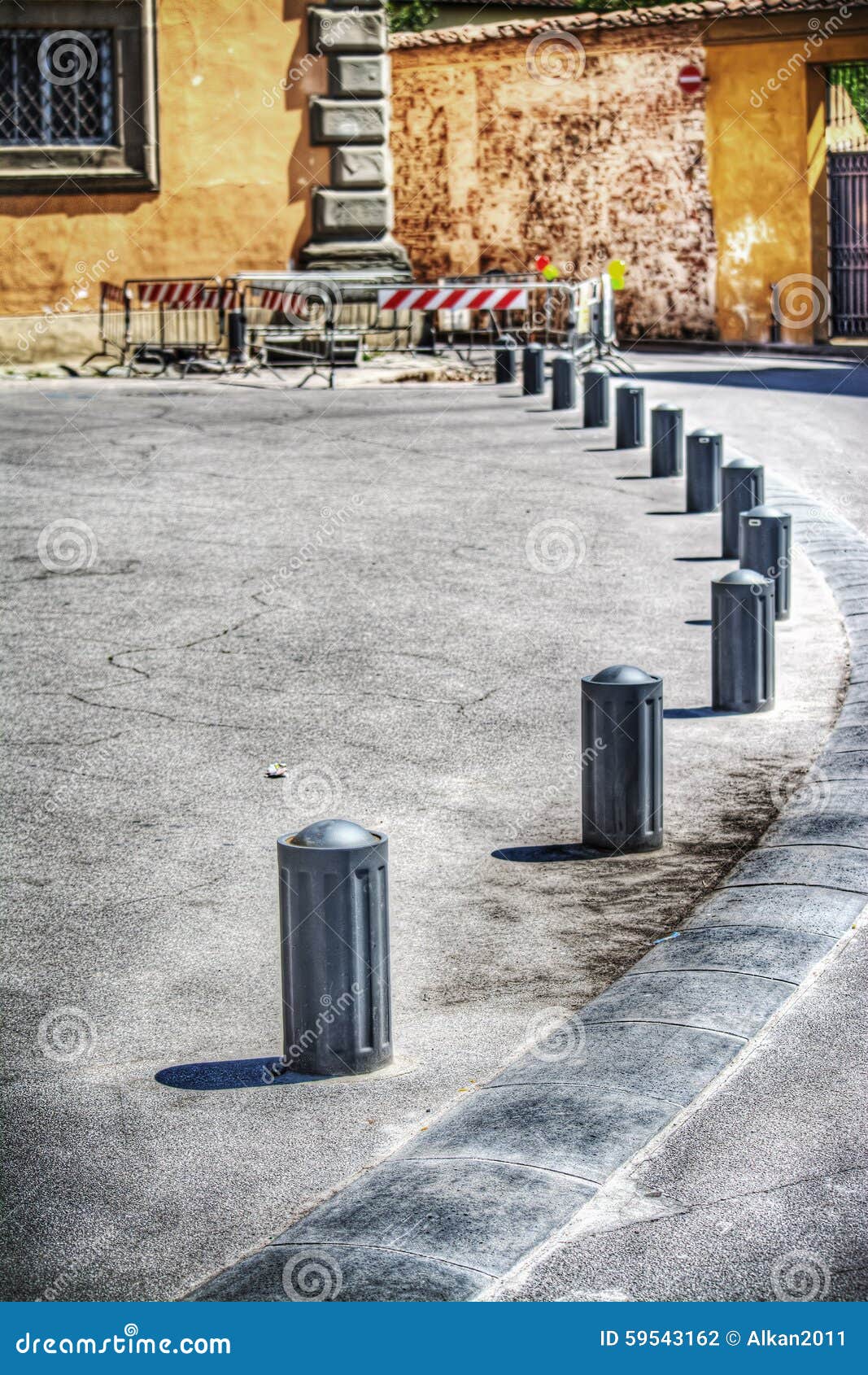 Pedestrian Footpath with Metal Boundary in Pisa Stock Photo - Image of ...