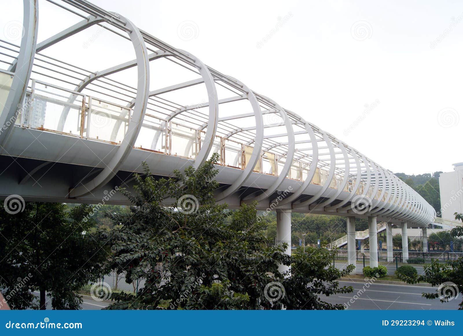 Pedestrian overpass stock photo. Image of traffic, pedestrian - 29223294