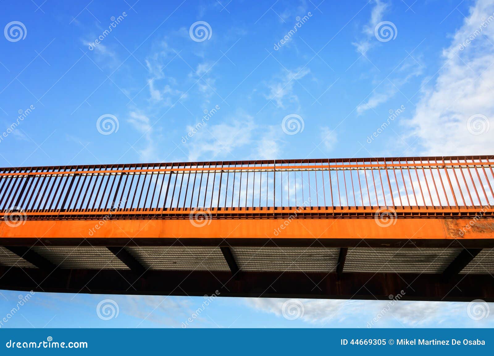 Pedestrian overpass stock image. Image of handrail, steel - 44669305