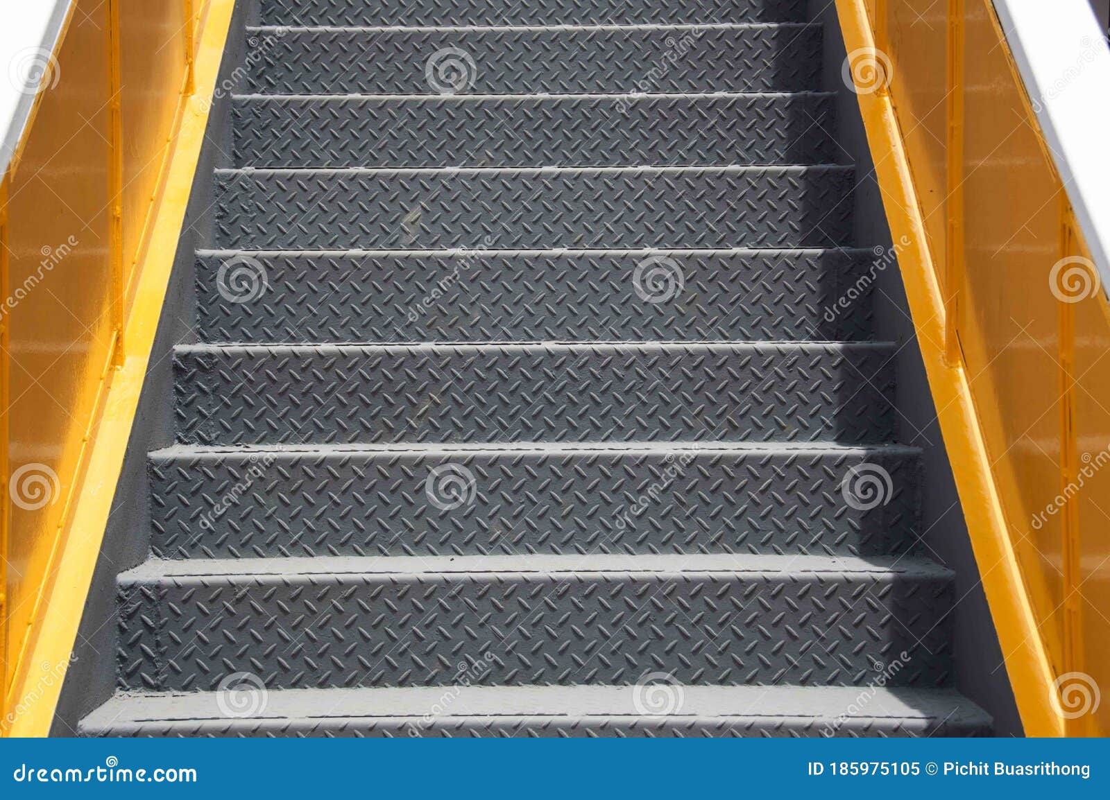 Pedestrian overpass steps stock image. Image of beams - 185975105