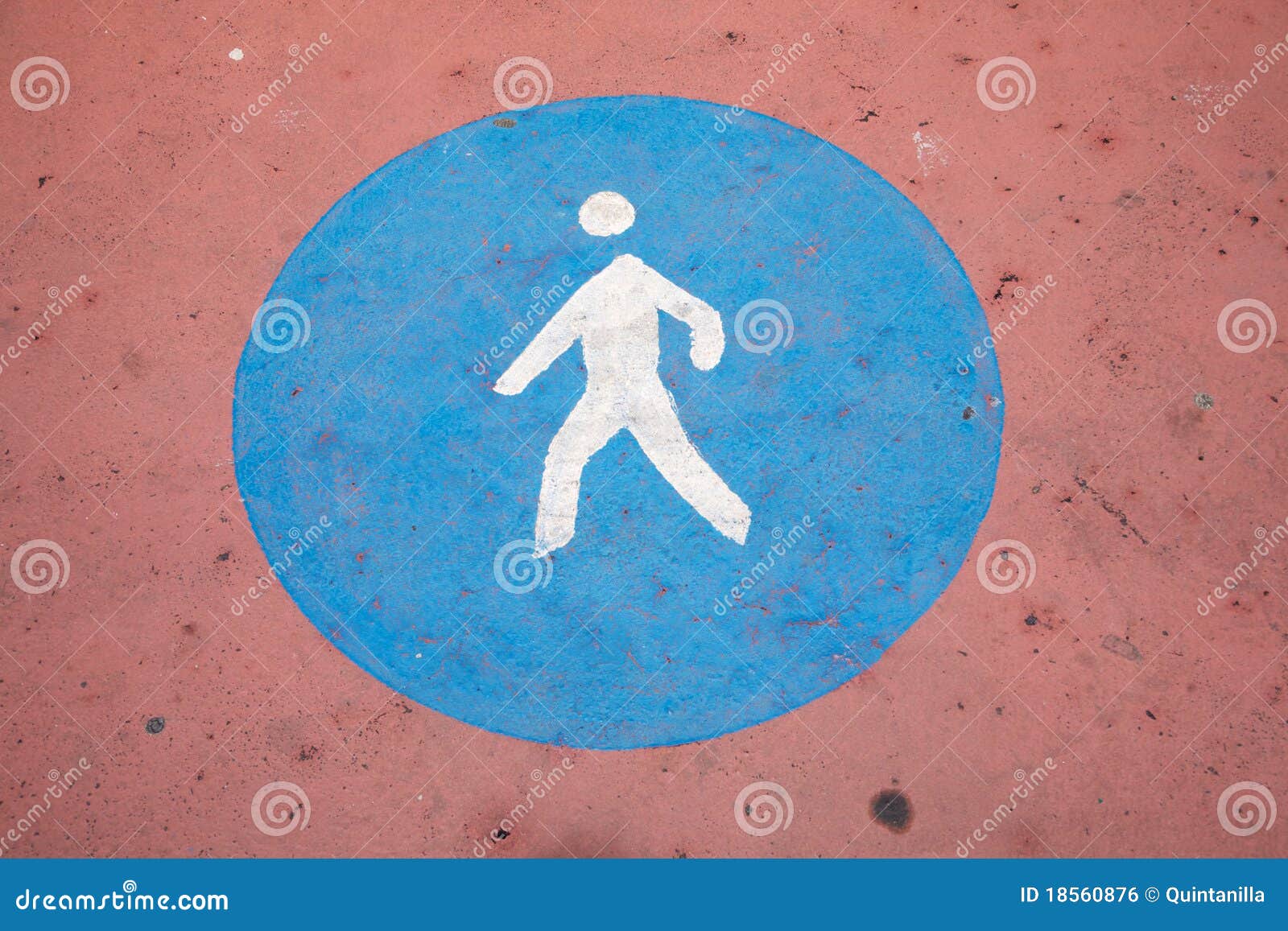 Pedestrian Paint Ground Sign Stock Photo - Image of signal, ground ...