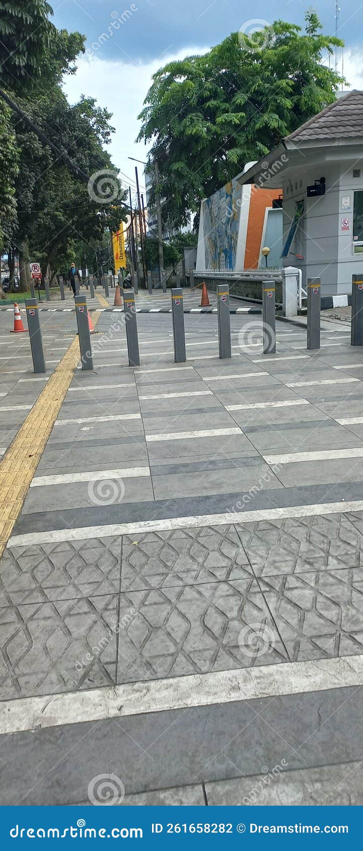 Pedestrian Path in a City Bogor Indonesia Editorial Photography - Image ...