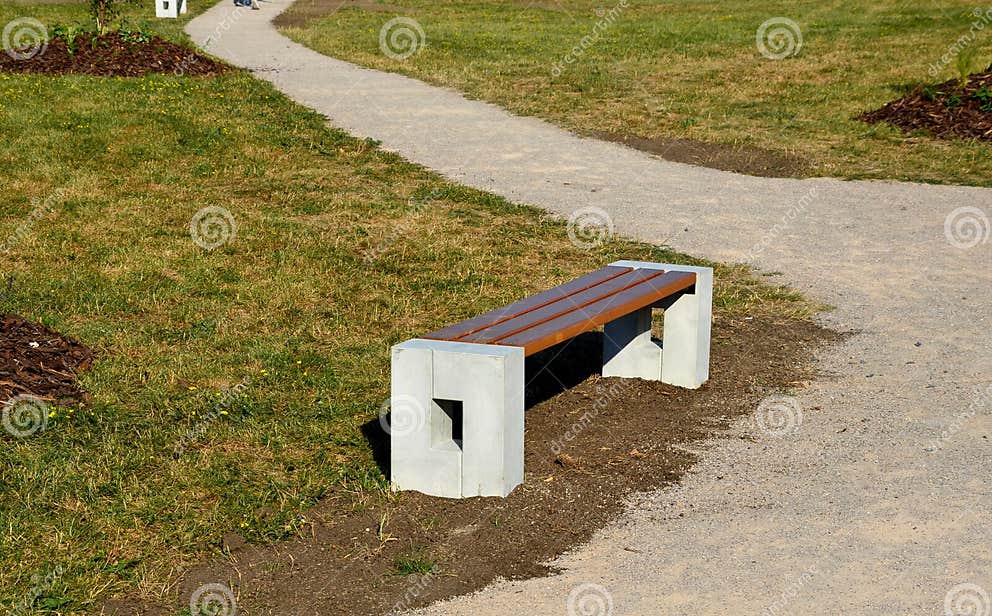 Pedestrian Path Newly Built Compacted Stone Aggregate Stock Photo ...