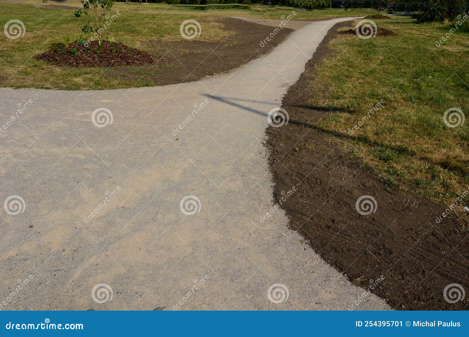 Pedestrian Path Newly Built Compacted Stone Aggregate Stock Image ...