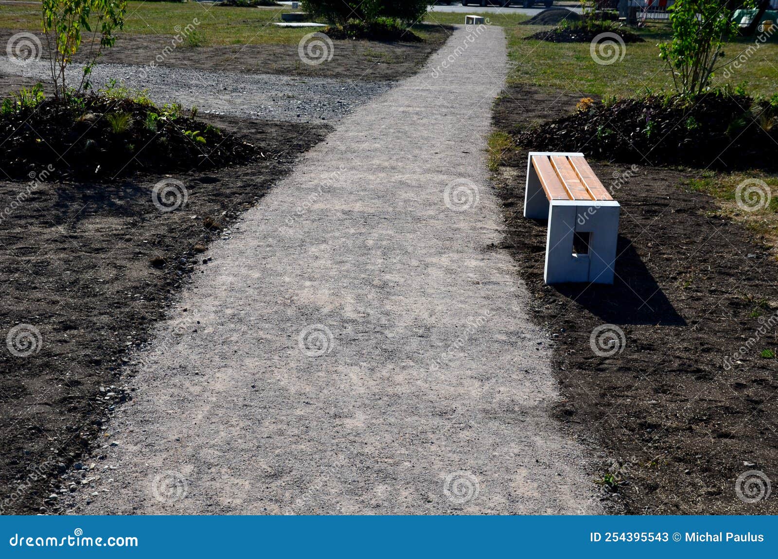 Pedestrian Path Newly Built Compacted Stone Aggregate Stock Image ...