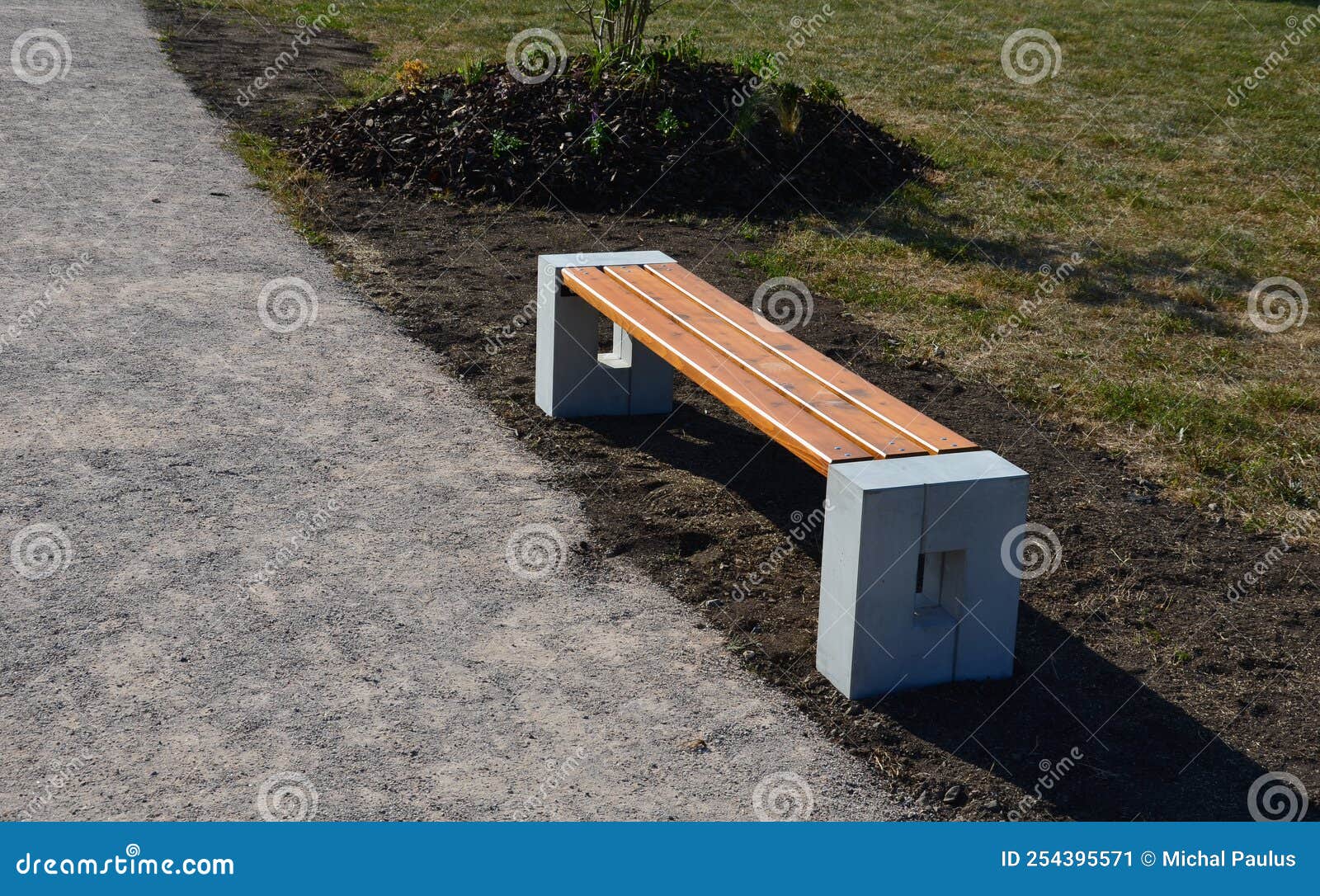 Pedestrian Path Newly Built Compacted Stone Aggregate Stock Image ...