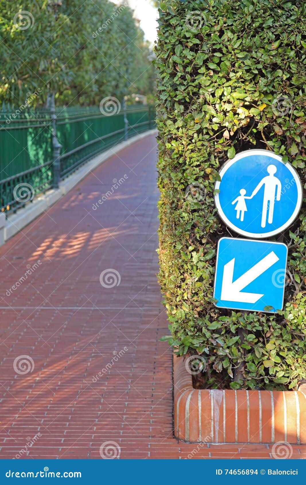 Pedestrian Path stock photo. Image of pedestrian, segregated - 74656894