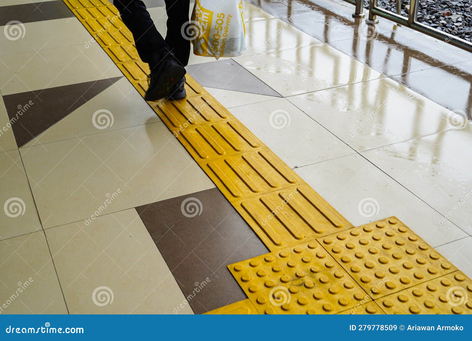 Pedestrian Paths, Braille Blocks in Tactile Paving for the Blind ...