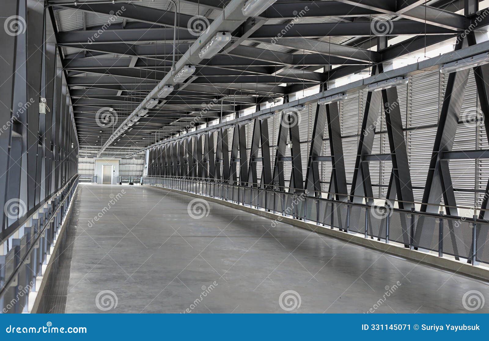 Pedestrian Pathway or Corridor or Hallway between Train Station and ...