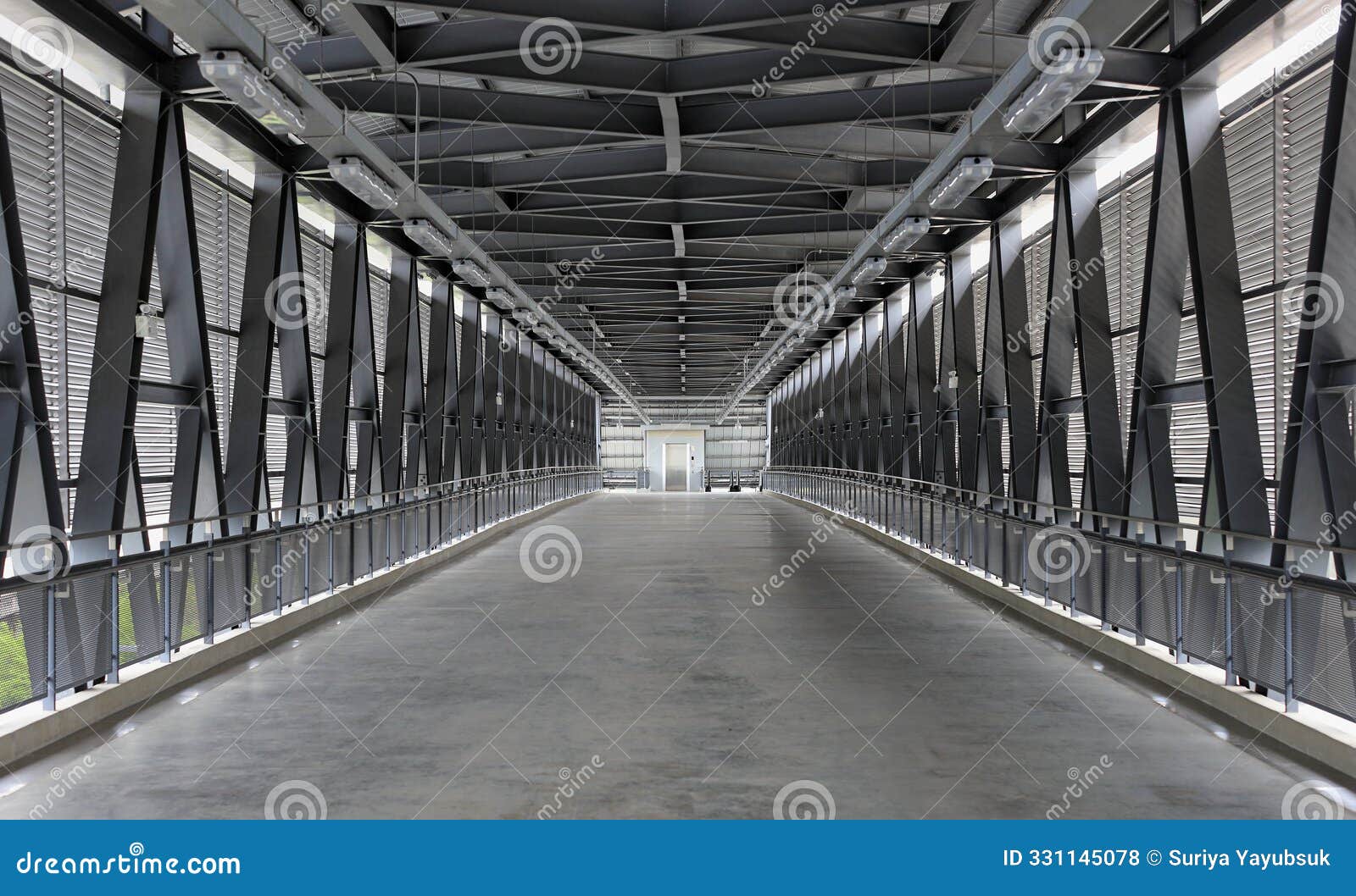 Pedestrian Pathway or Corridor or Hallway between Train Station and ...