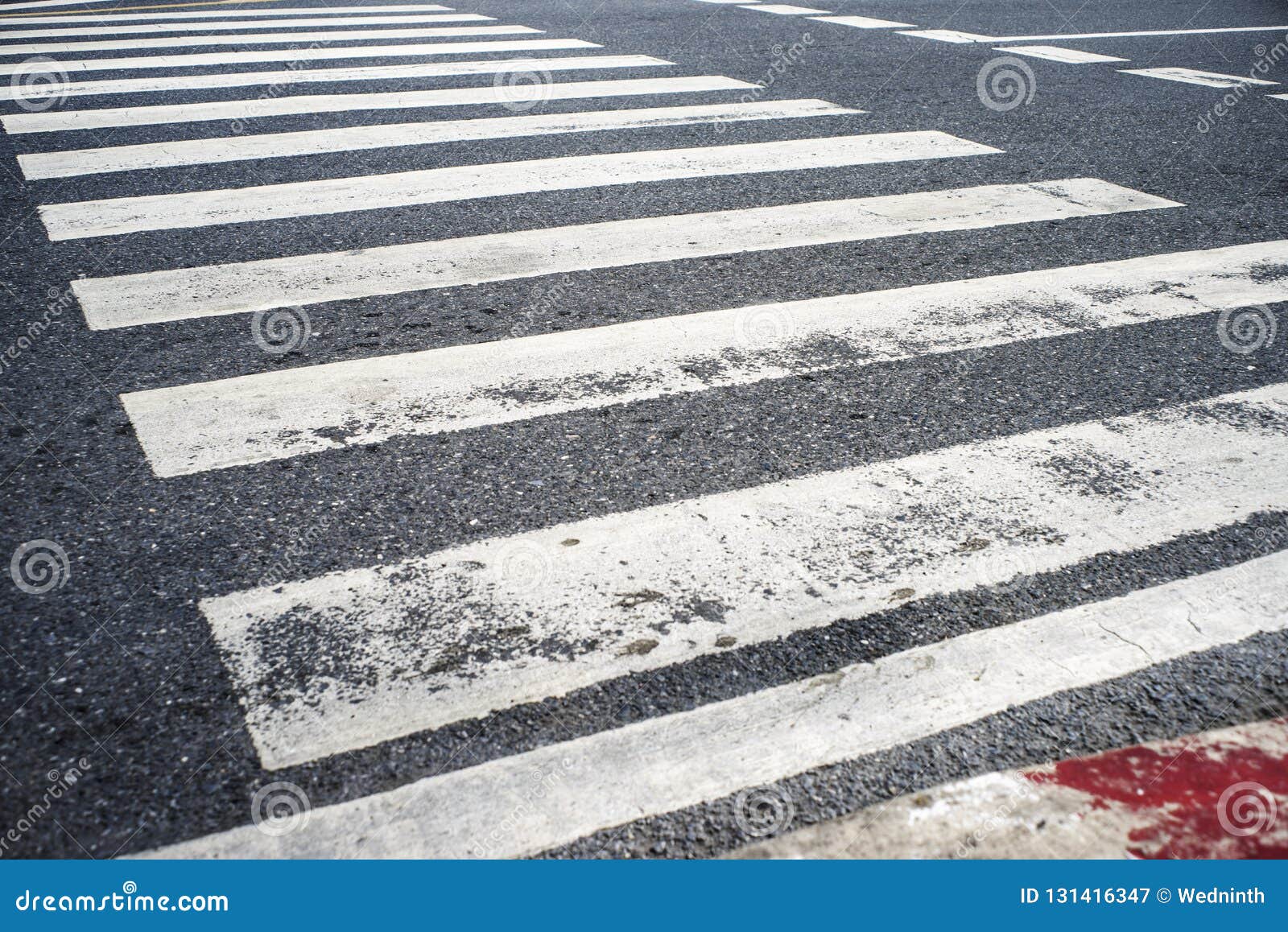 Pedestrian Pathway on a Street Crossing Stock Image - Image of pathway ...