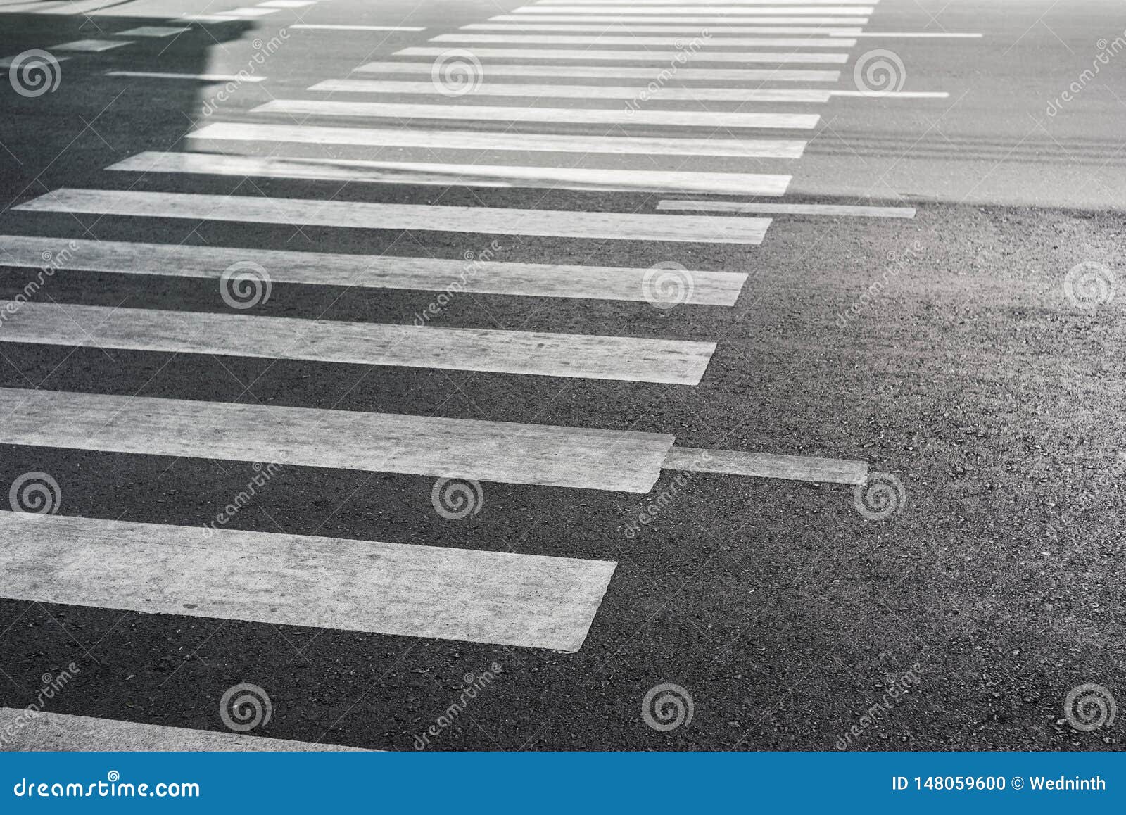 Pedestrian Pathway on a Street Crossing Stock Photo - Image of contrast ...