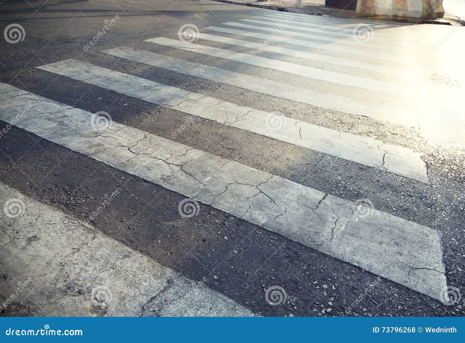 A Pedestrian Pathway on a Street Crossing Stock Photo - Image of ...