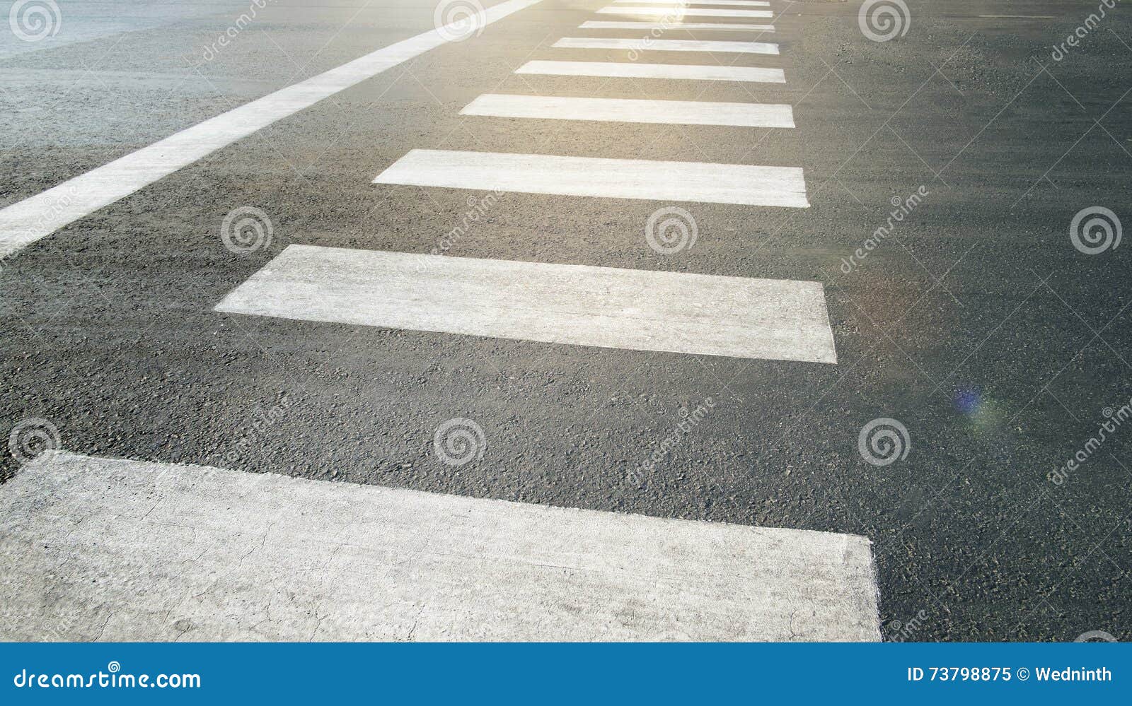 A Pedestrian Pathway on a Street Crossing Stock Image - Image of road ...