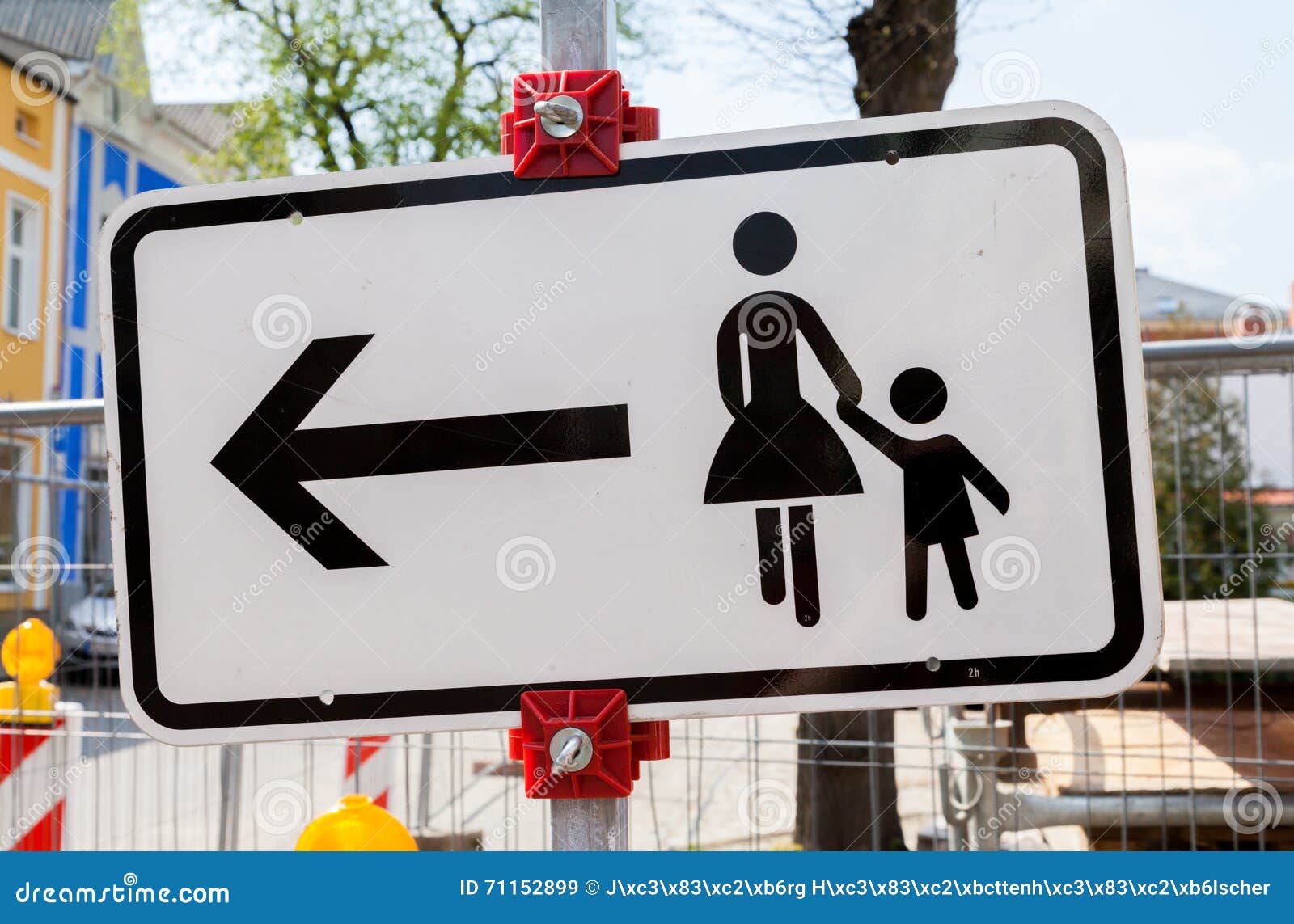 Pedestrian Please Use Other Side of the Street Stock Image - Image of ...